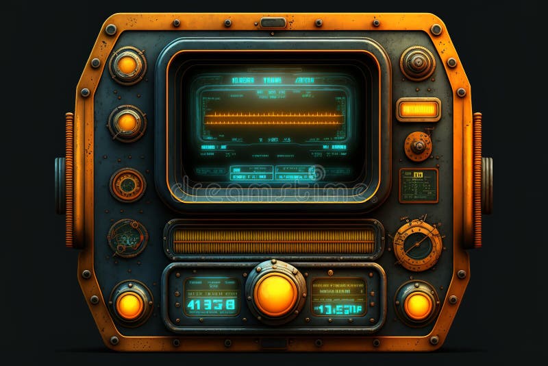 Sci-fi Technology Cyberpunk Monitor Interface Mechanical Device ...