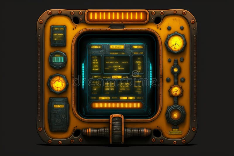 Sci-fi Technology Cyberpunk Monitor Interface Mechanical Device ...