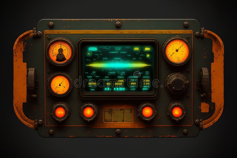 Sci-fi Technology Cyberpunk Monitor Interface Mechanical Device ...