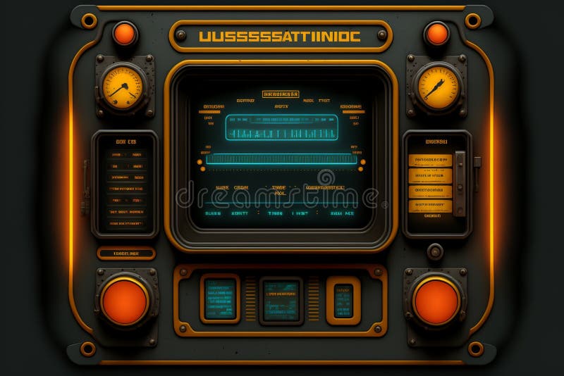 Sci-fi Technology Cyberpunk Monitor Interface Mechanical Device ...