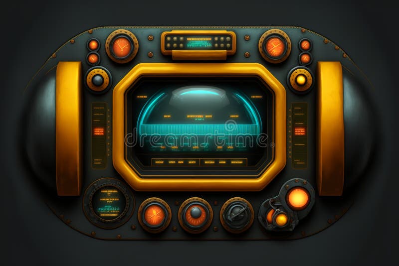 Sci-fi Technology Cyberpunk Monitor Interface Mechanical Device ...