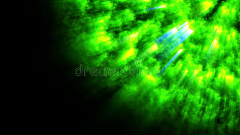 Sci-fi Theme with Light Rays. Burning Star from the Surface of Which ...