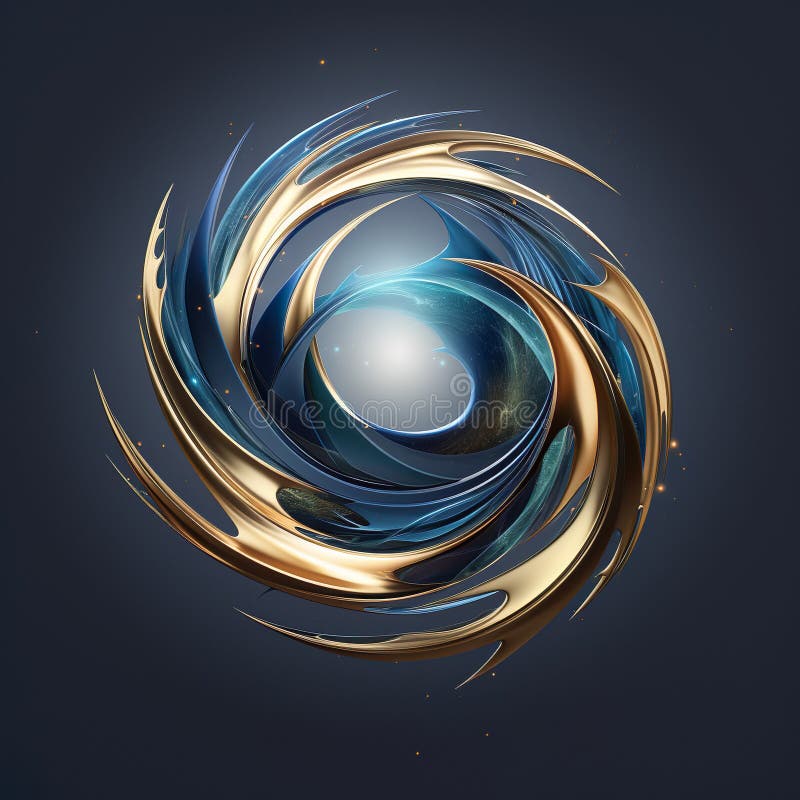 Sci-fi Themed Stylish Logo with a Futuristic Feeling Stock Illustration ...