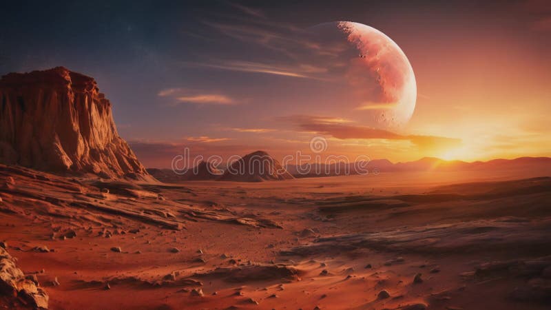 Sci-fi Unearthly Landscape on an Alien Planet. Stock Footage - Video of ...