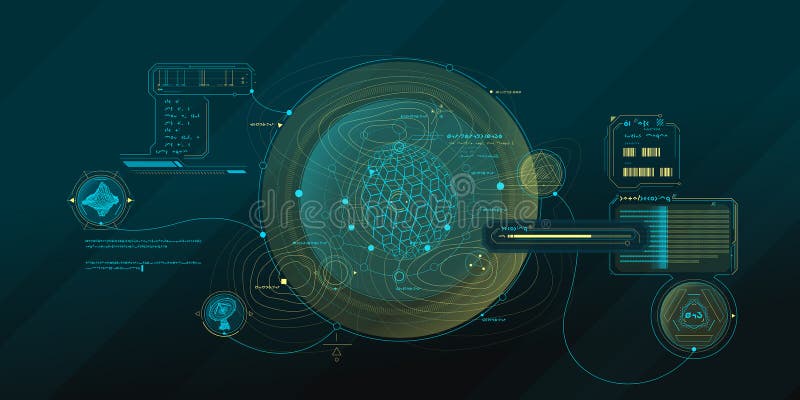 Exploration Interface by Sci-fi Infographics. Stock Illustration ...