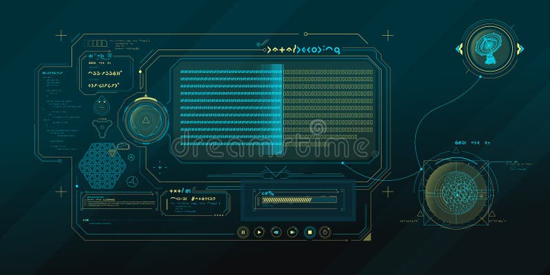 Futuristic HUD Design of Sci-fi Data. Stock Vector - Illustration of ...