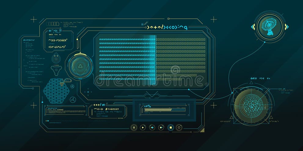 Futuristic HUD Design of Sci-fi Data. Stock Vector - Illustration of ...