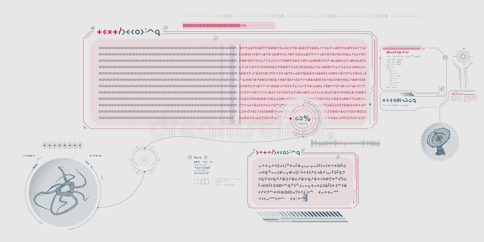 Futuristic HUD Design of Sci-fi Data. Stock Illustration - Illustration ...