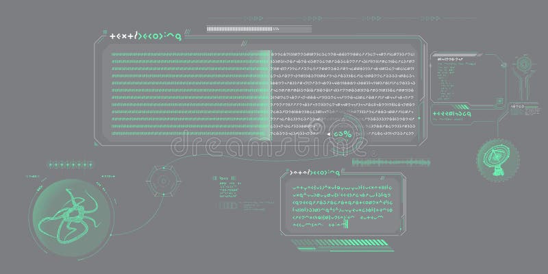 Futuristic HUD Design of Sci-fi Data. Stock Vector - Illustration of ...