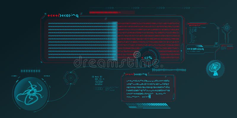 Futuristic HUD Design of Sci-fi Data. Stock Vector - Illustration of ...
