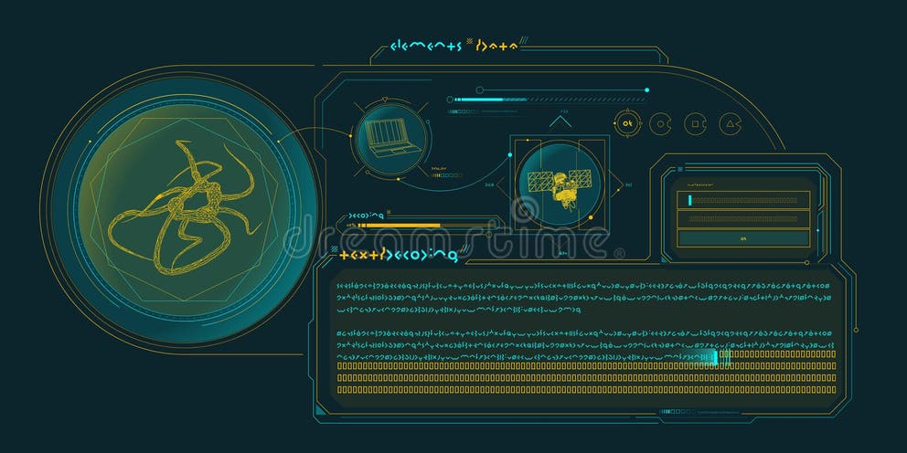 Futuristic HUD Design of Sci-fi Data. Stock Vector - Illustration of ...
