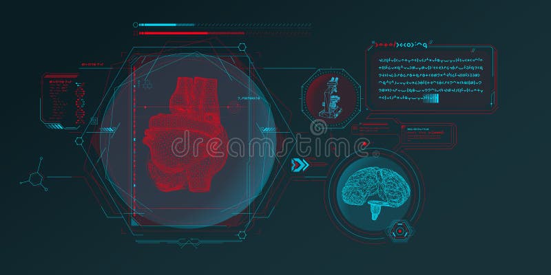 Sci-fi Medical Research Program Interface. Stock Vector - Illustration ...
