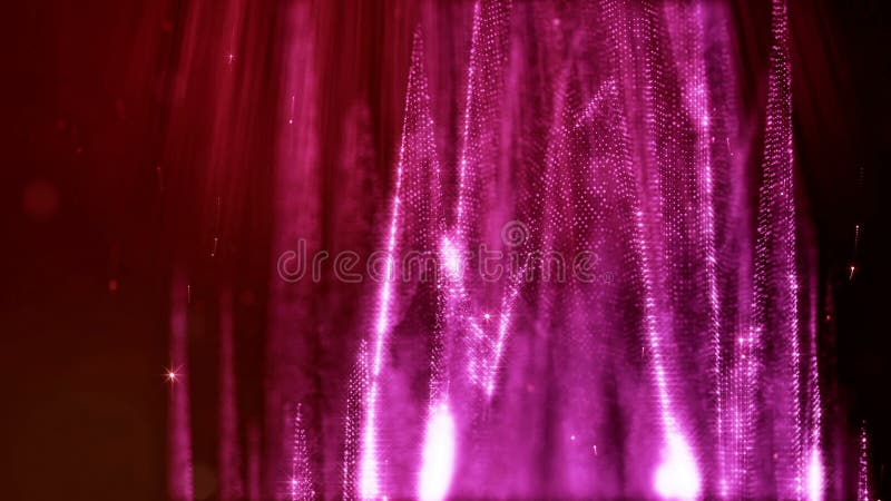 Sci-fi Violet Background of Luminous Particles that Form Curves ...