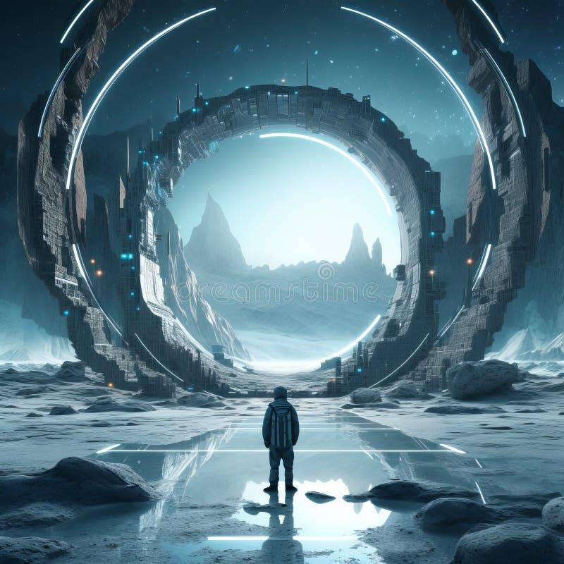 Futuristic Alien Portal: a Sci-fi Concept Art with Epic Landscapes ...