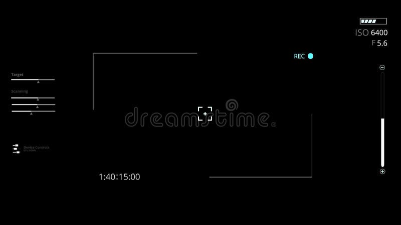 White HUD Camera Interface Motion Graphic Element V1 Stock Video ...
