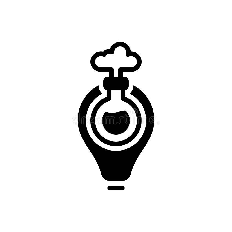 Black Solid Icon for Sci, Science and Knowledge Stock Illustration ...