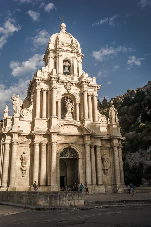 Scicli, sicilian village editorial stock image. Image of sicily - 75178304