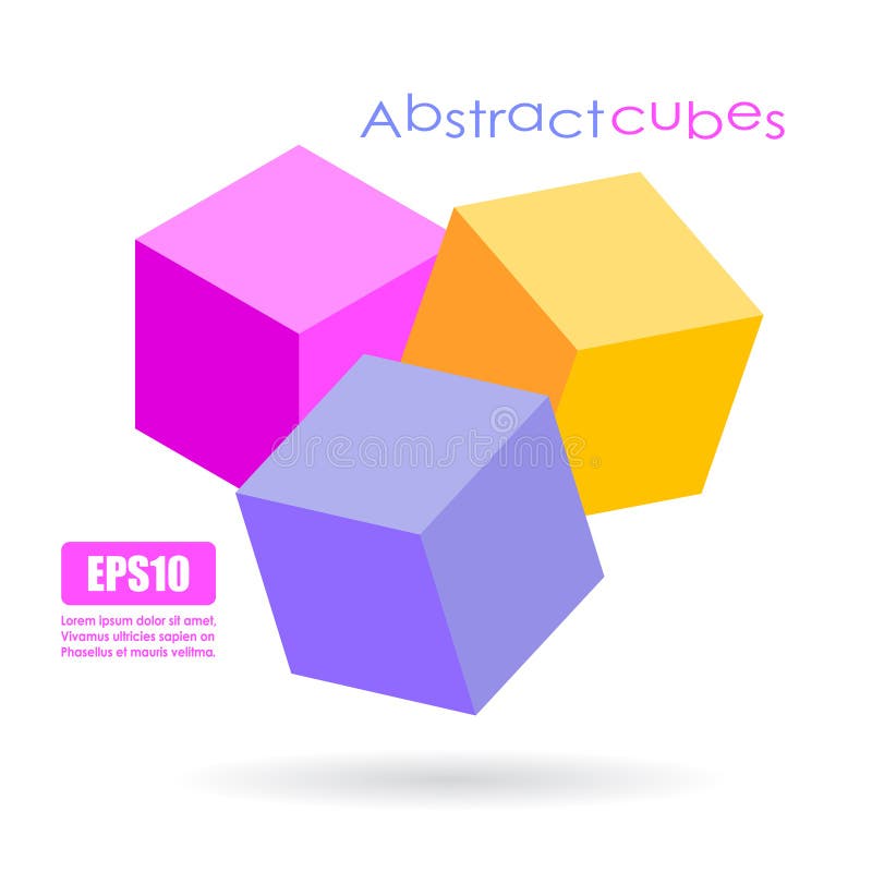 Science abstract icon stock vector. Illustration of cubes - 48552576