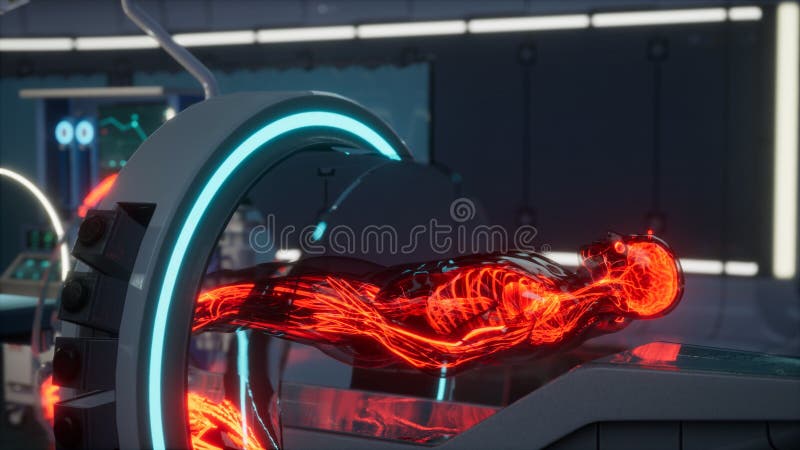 Science Anatomy Scan of Human Blood Vessels Stock Illustration ...