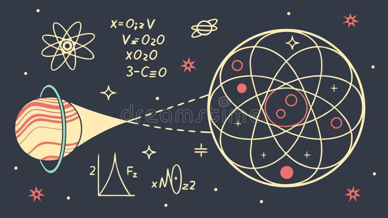Science Astronomy Symbol, Cosmic Science and Educational Diagram Vector ...