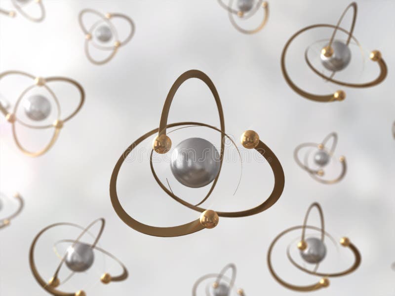 Science Atom Molecular DNA Model Structure Stock Illustration ...