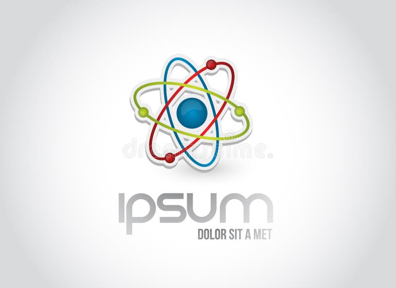 Atom Symbol Vintage Label, Grunge Textured Retro Badge, Typography ...