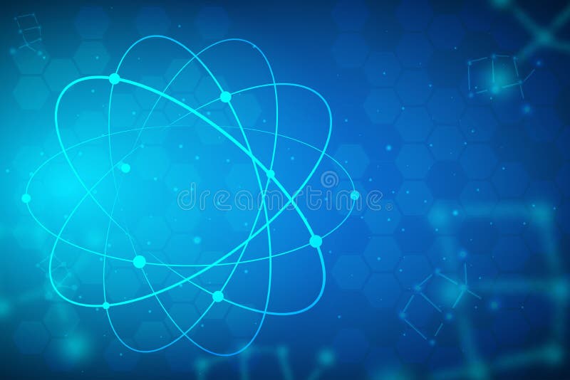 Science and atom tech stock illustration. Illustration of chemistry ...