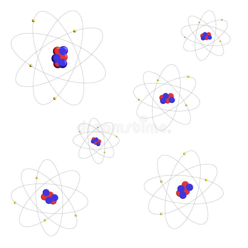 Planetary model of atom stock illustration. Illustration of abstract ...