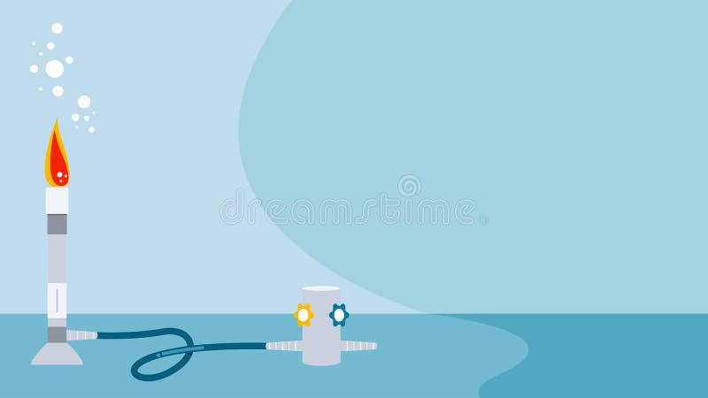 Bunsen Burner Laboratory Science Background Illustration Stock Vector ...