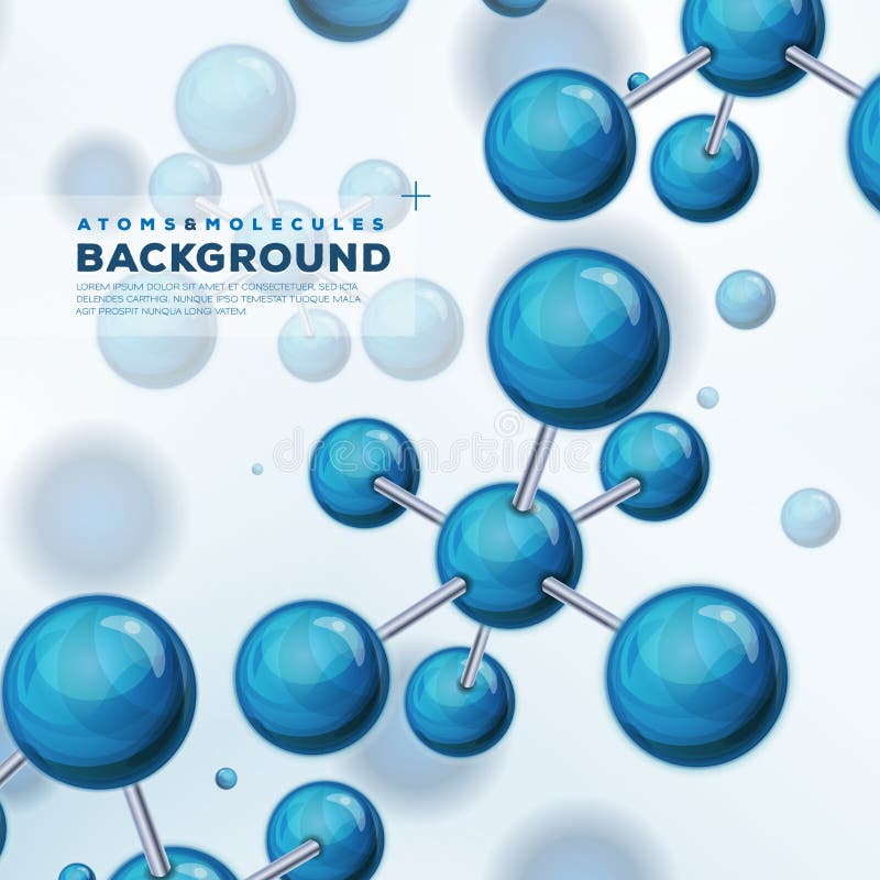 Science Background with Atoms and Molecules Stock Vector - Illustration ...