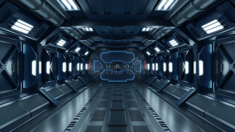 Science Background Fiction Interior. Stock Image - Image of metro ...