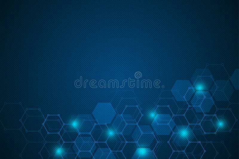 Science Background with Hexagons Design. Geometric Abstract Background ...
