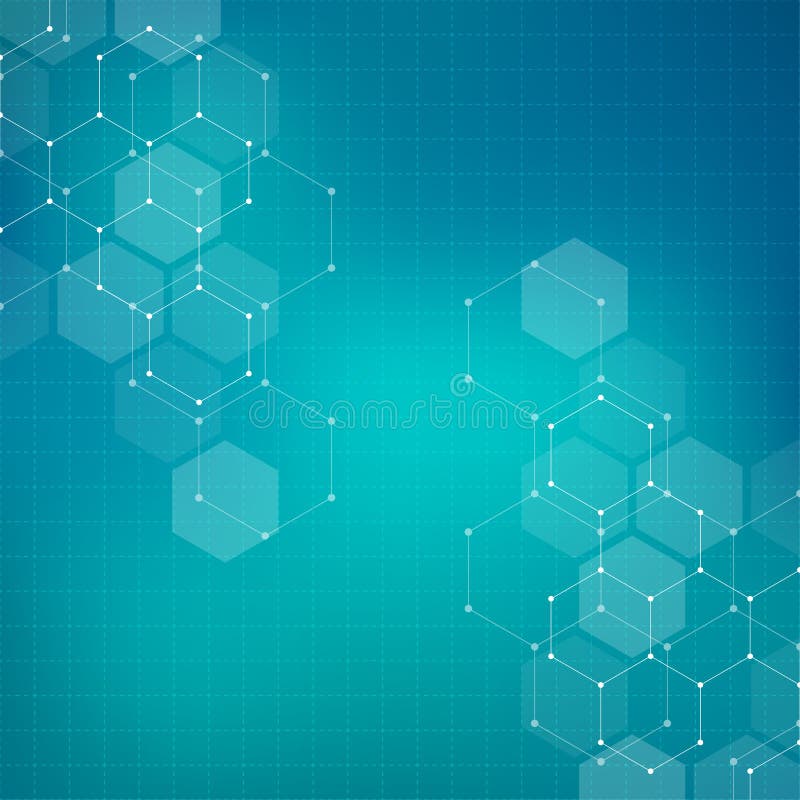 Science Background with Hexagons Design. Geometric Abstract Background ...
