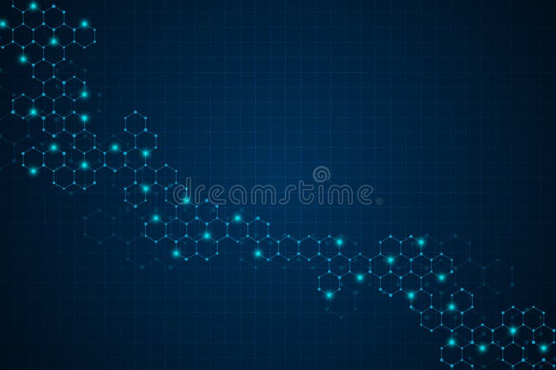 Science Background with Hexagons Design. Geometric Abstract Background ...