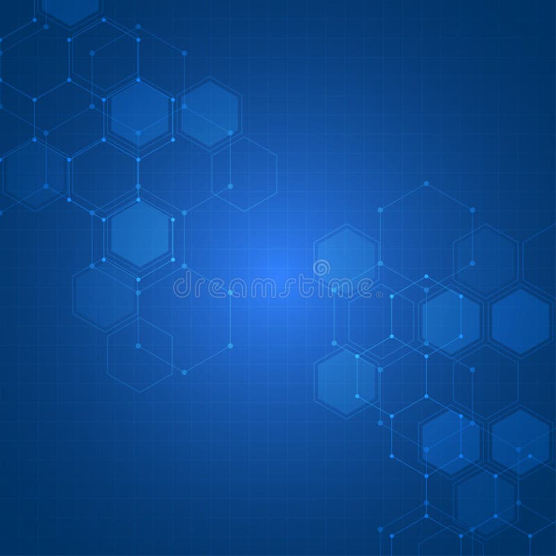 Science Background with Hexagons Design. Geometric Abstract Background ...