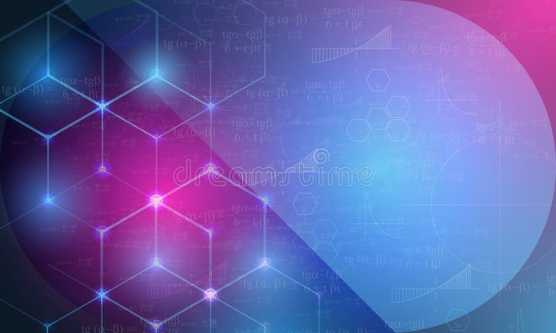 Science Background with Hexagons Stock Illustration - Illustration of ...