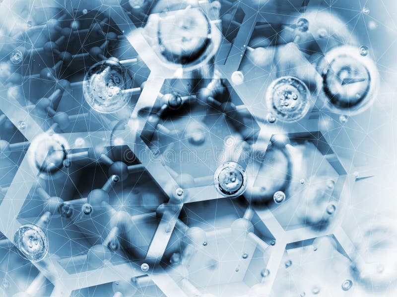 Science Background Illustration, Chemical Structures Stock Illustration ...