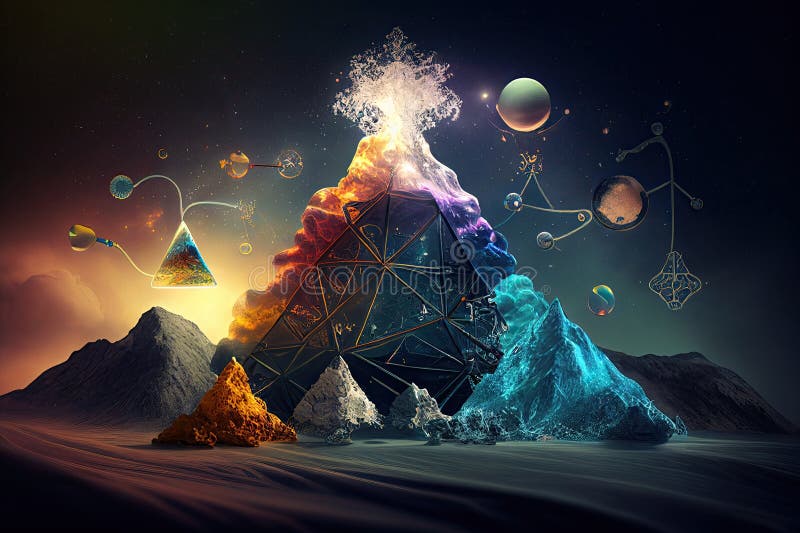 Science Background Illustration, Scientific Design. Flasks, Glass and ...