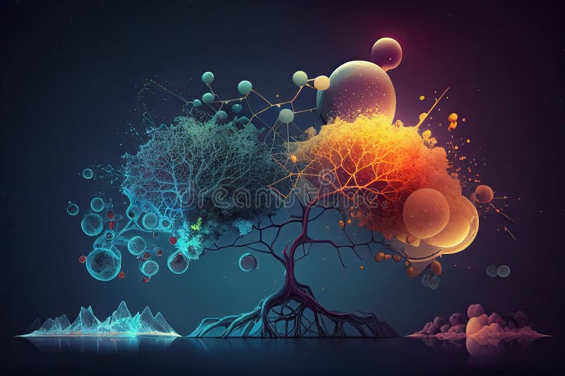 Science Background Illustration, Scientific Design. Flasks, Glass and ...