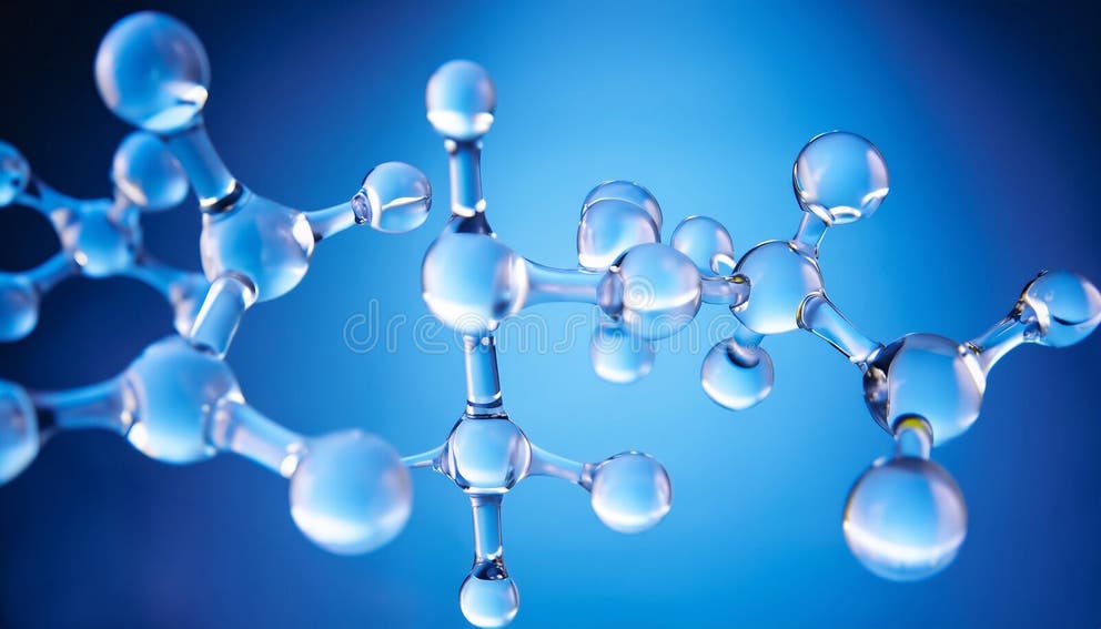 Science Background with Molecul? and Atom Model. Abstract Molecular Structure Stock Illustration ...