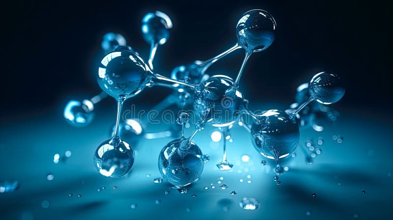 Science Background with Molecule or Atom, Abstract Structure for ...