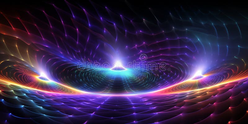 Science Background with Particles and Waves Stock Image - Image of atom ...