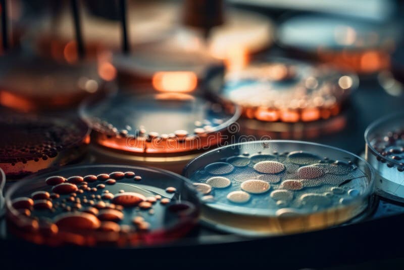 Laboratory Experiment with Petri Dish and DNA Sample Using Pipette ...