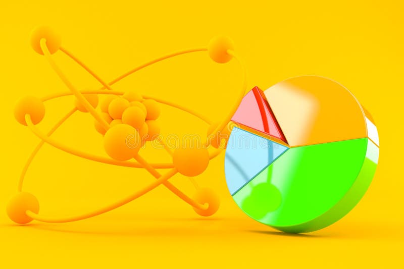 Science Background with Pie Chart Stock Illustration - Illustration of ...