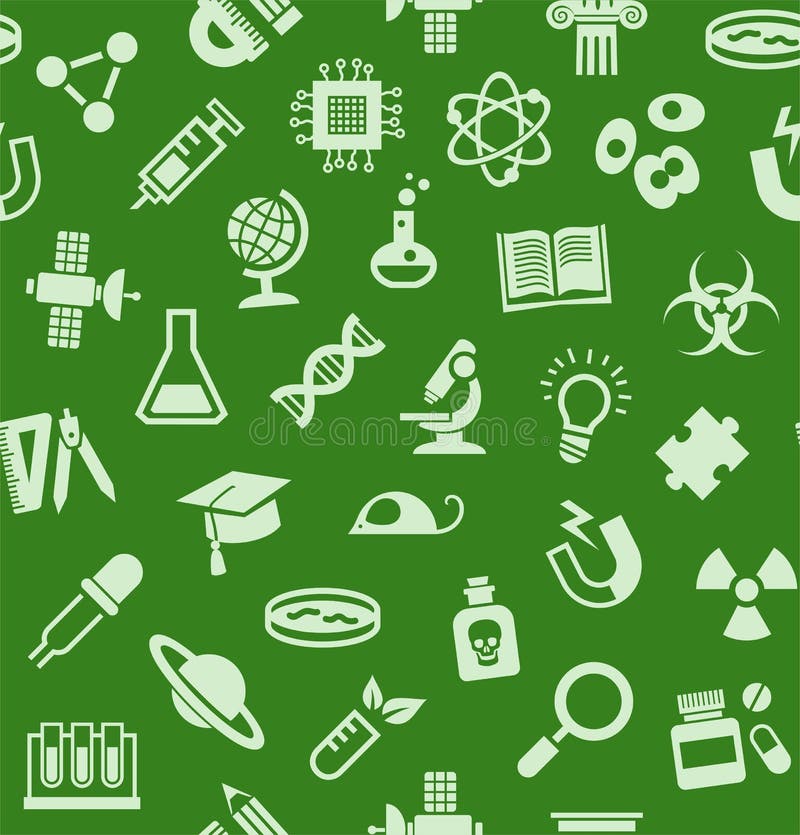 Science, Background, Seamless, Green, Vector. Stock Vector ...
