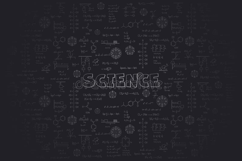 Science Background with Themes of Mathematical Calculation, Physics and ...