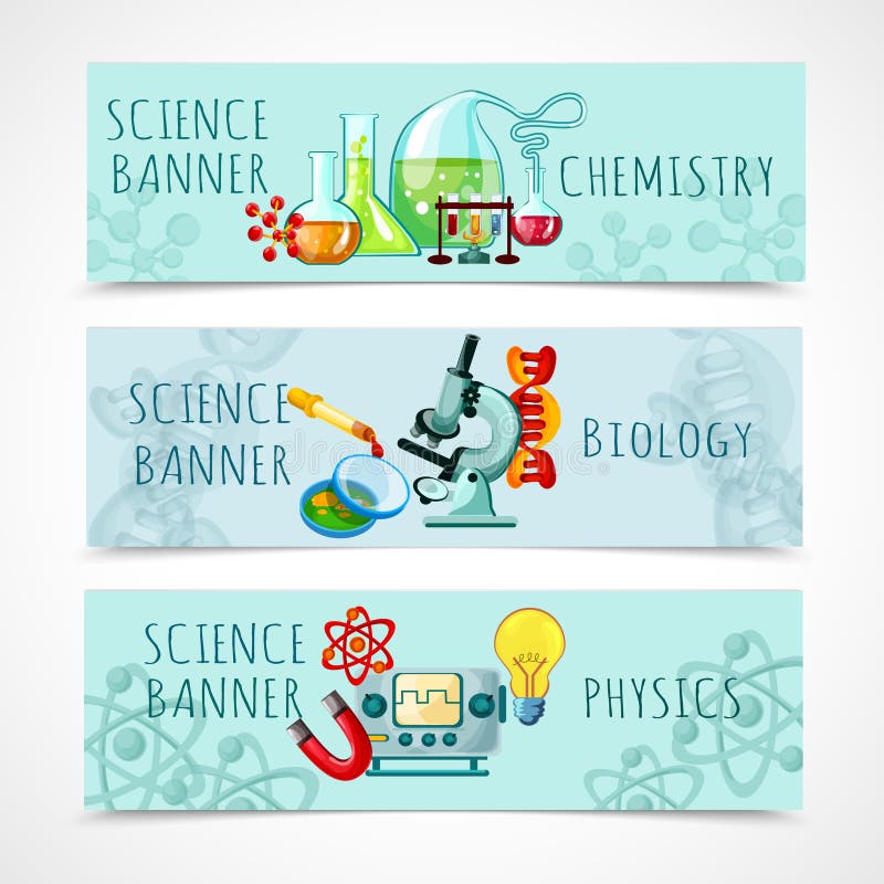 Science Banner Set Vector Design Illustration Stock Vector ...