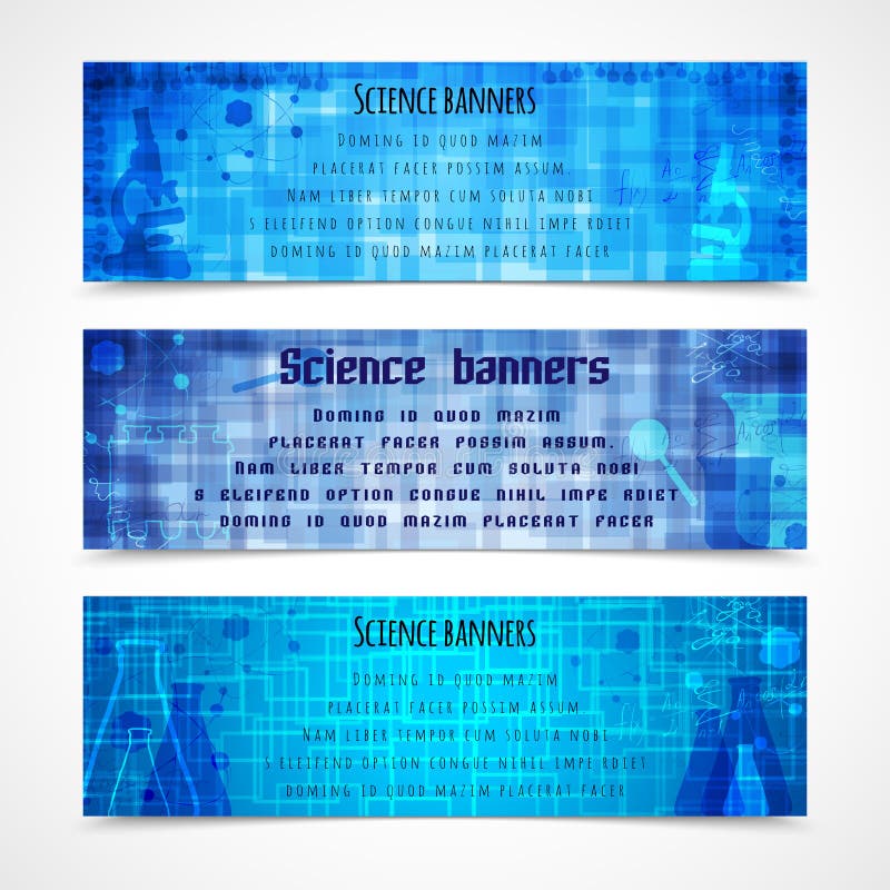 Science Banners Set stock vector. Illustration of element - 70772955