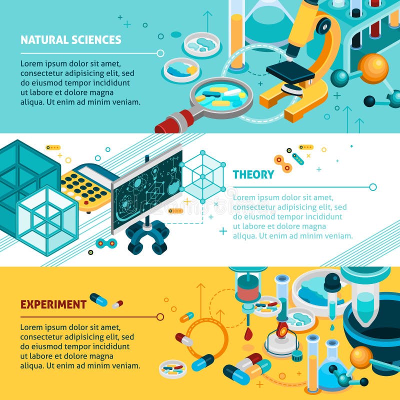 Science Banners Set stock vector. Illustration of element - 70772955