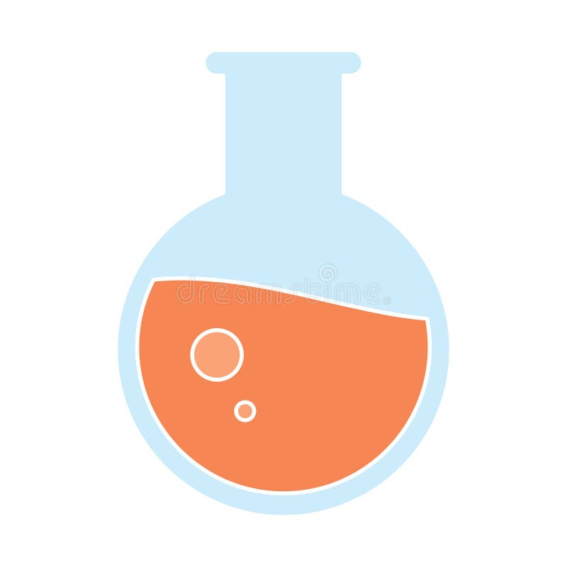 Science Beaker with Liquid. Vector Stock Vector - Illustration of ...